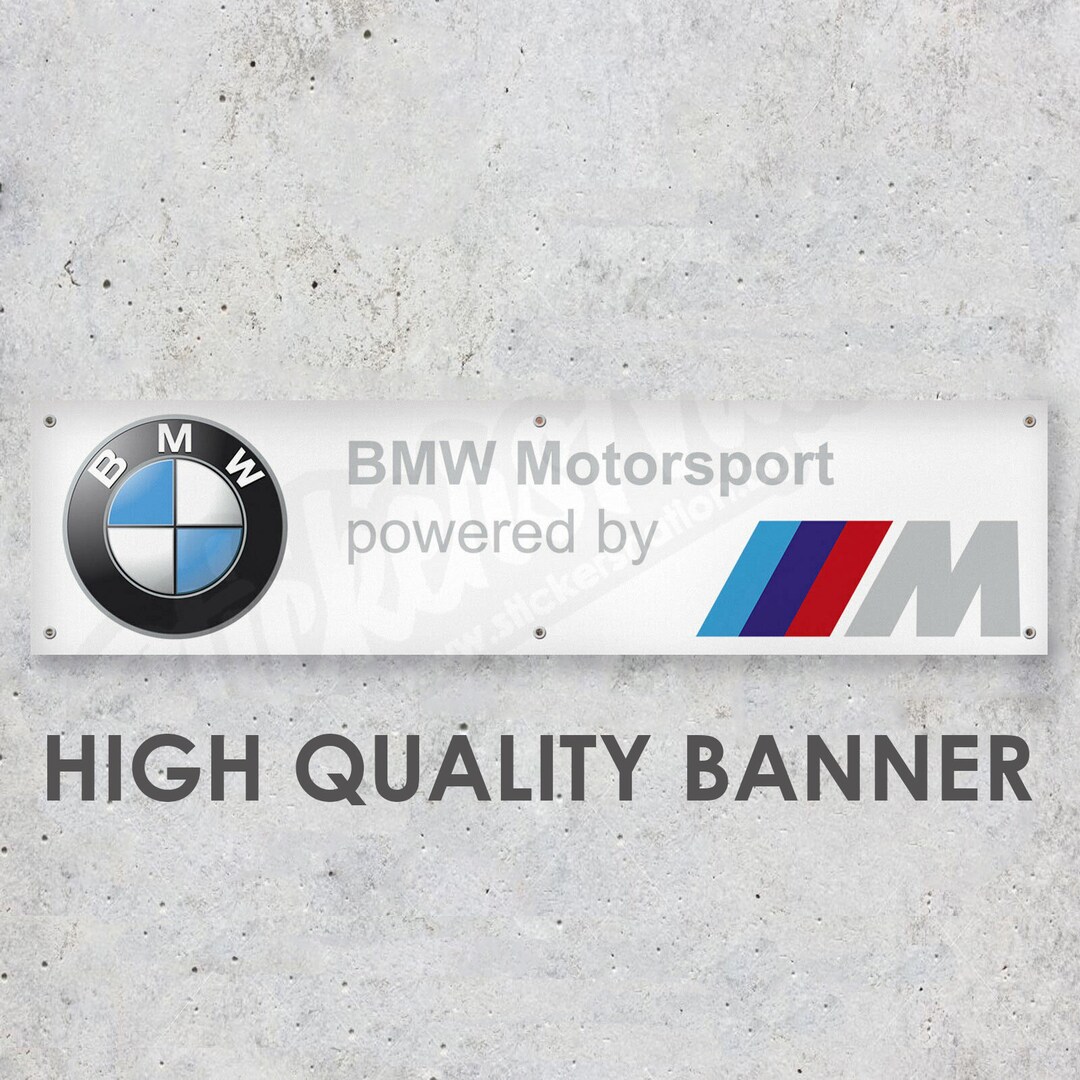 BMW Motorsport Vinyl Banner Garage Motorsport Motorbike Sign Decoration ...