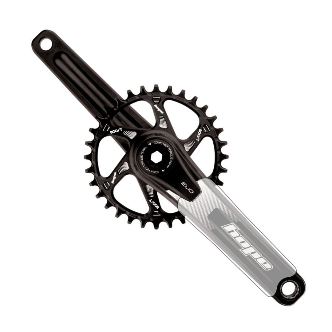 2x Hope Evo Crank Arm Protection Set Bike Bicycle Crankset Clear Vinyl ...