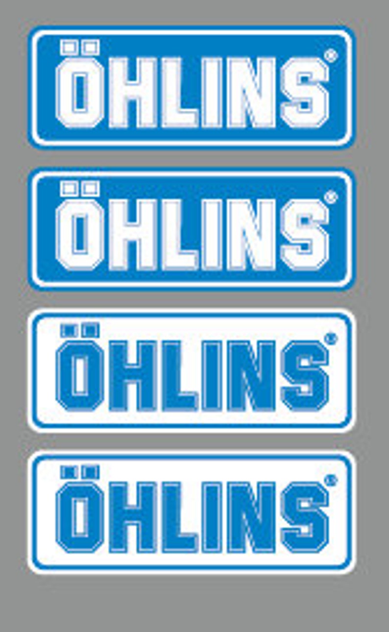Ohlins Printed Vinyl Sticker Sheet Decals Motorbike Motorcycle ...