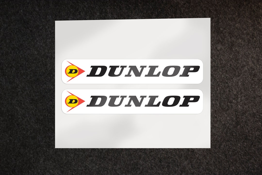 Dunlop Printed Vinyl Sticker Sheet Decals Motorbike Motorcycle Car Tyre ...