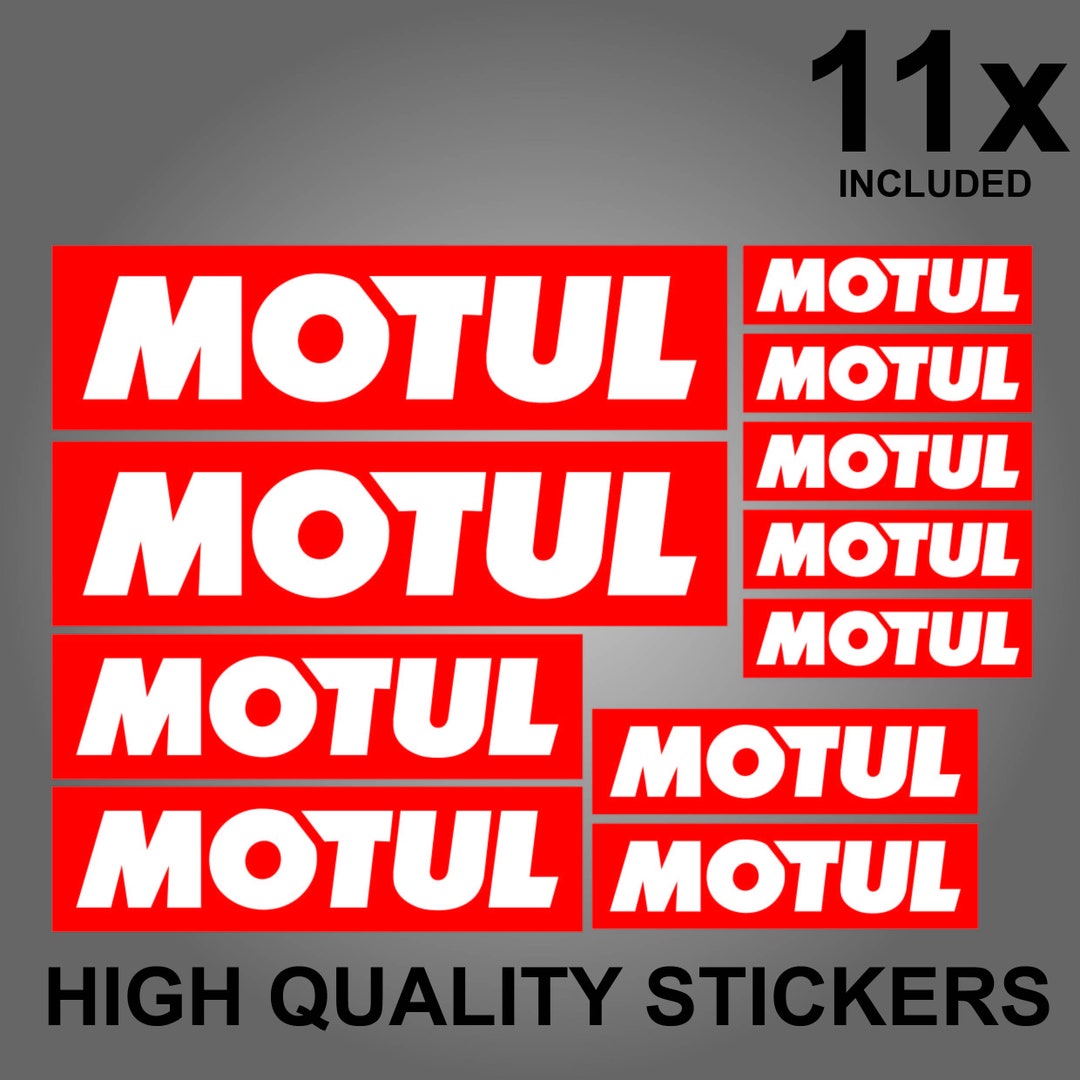 11x Motul Printed Vinyl Sticker Sheet Decals Motor Oil Car Lubricants ...