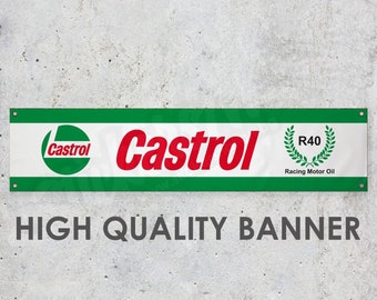 Castrol Vinyl Banner Workspace Sign Decoration Garage Car Bike ...