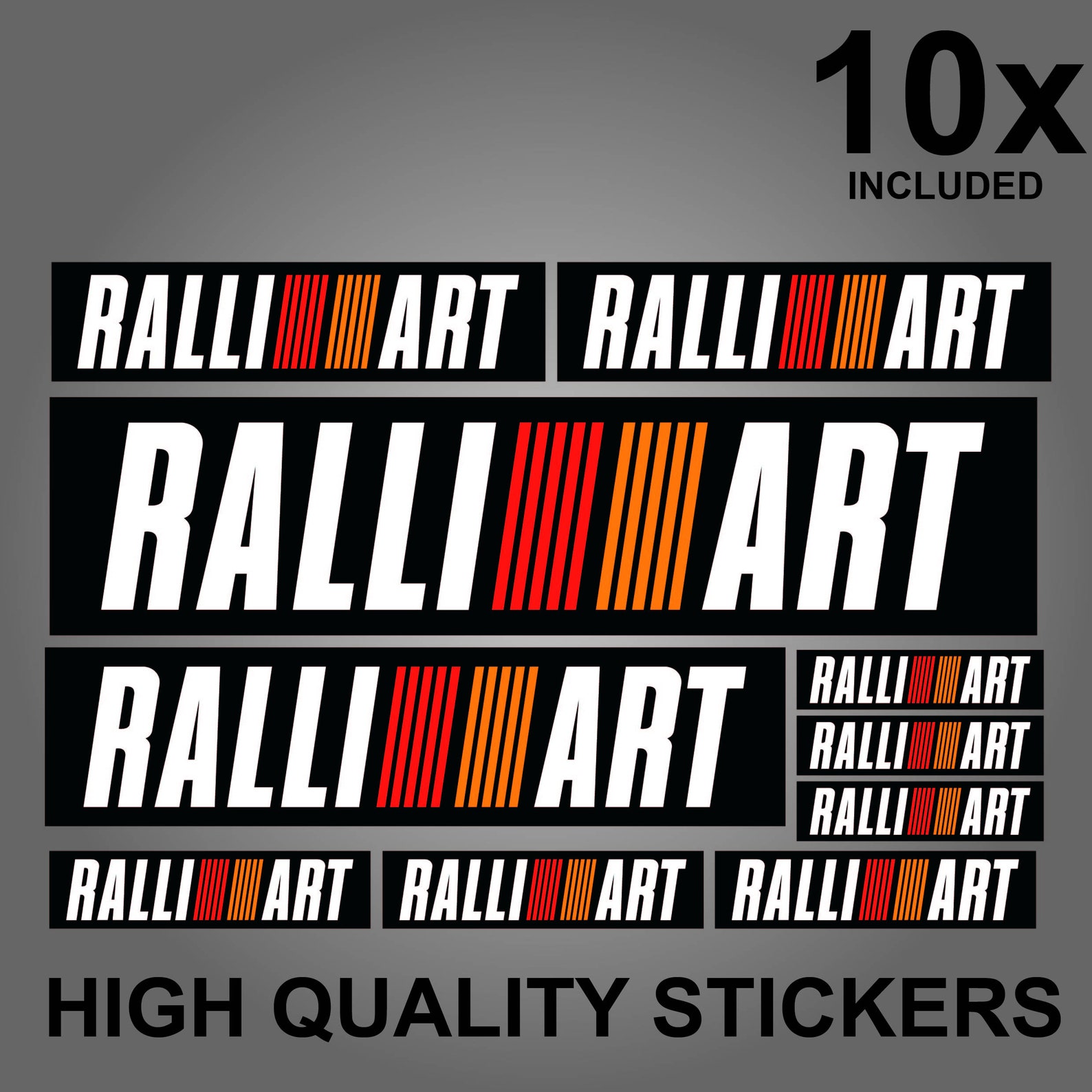 10x Ralliart Printed Vinyl Sticker Sheet Decals - Etsy