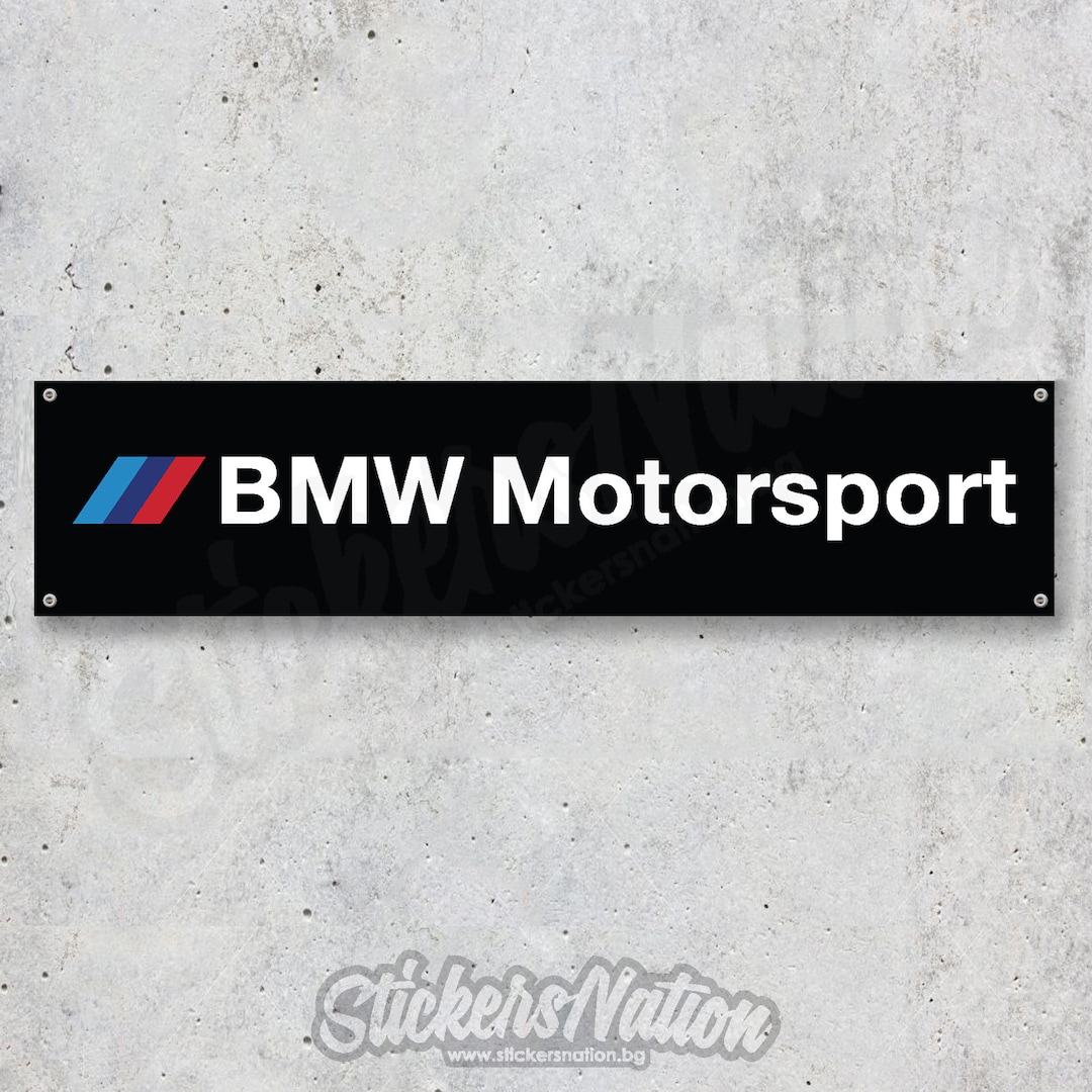 BMW Motorsport Vinyl Banner Garage Motorsport Motorbike Sign Decoration ...