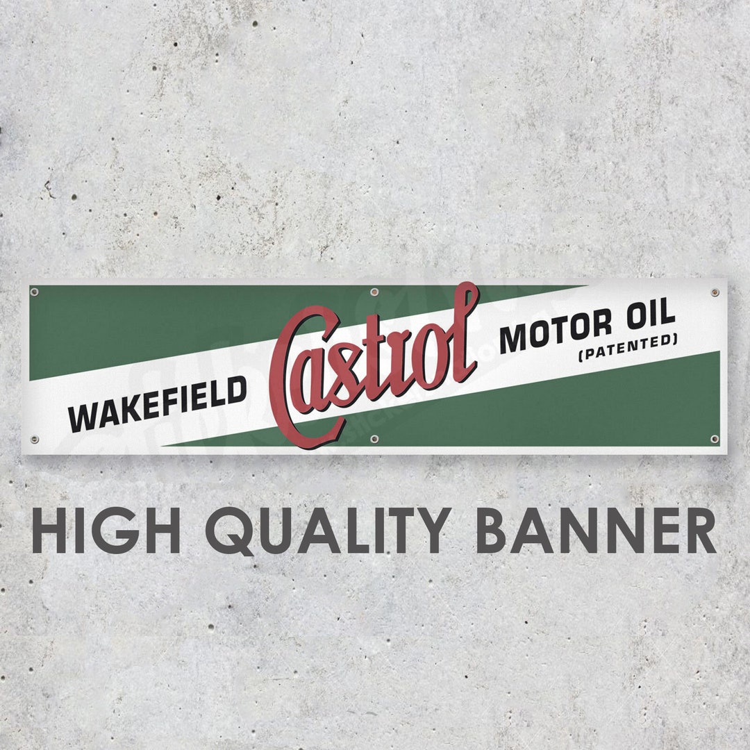 Castrol Wakefield Vinyl Banner Garage Motorsport Motorbike Sign ...