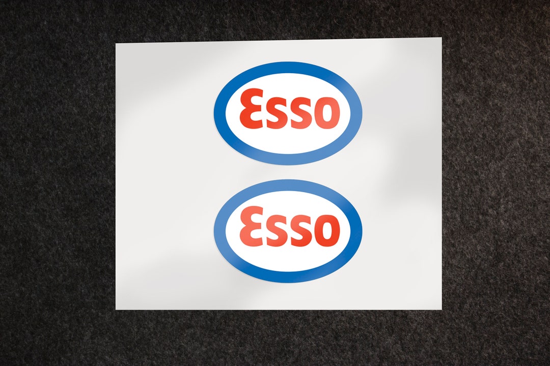 Esso Printed Vinyl Sticker Sheet Decals Motorbike Motorcycle Oil ...