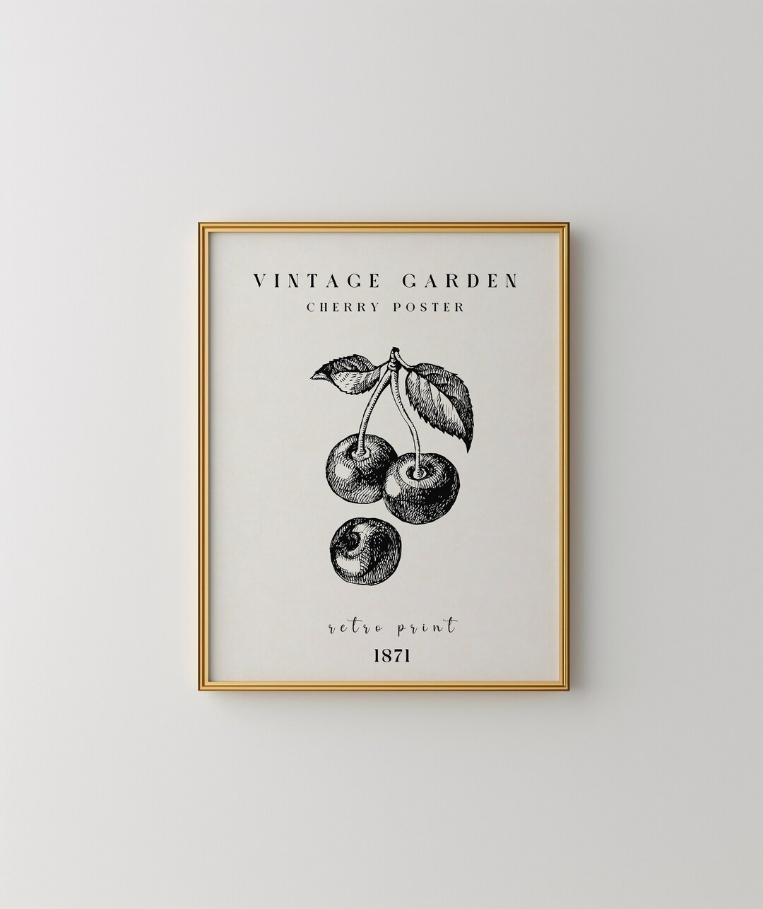 Cherry Poster, Vintage Wall Art, Preppy Room Decor, Retro Poster ...