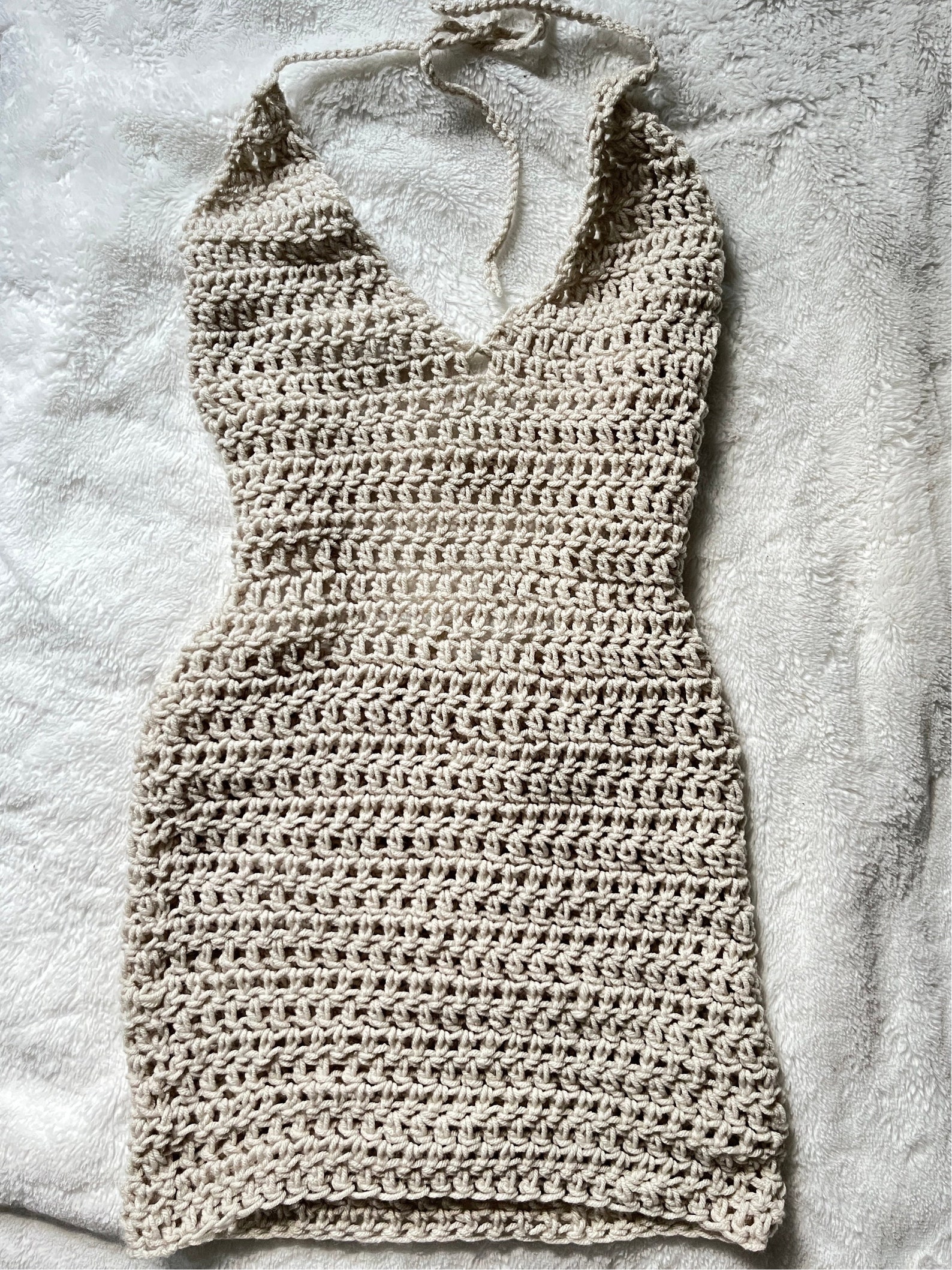 White Mermaidcore Crochet Dress - Etsy