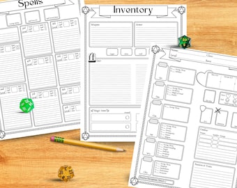 Picnic Character Sheet — D&D 5e — Fillable + Printable PDF - Etsy
