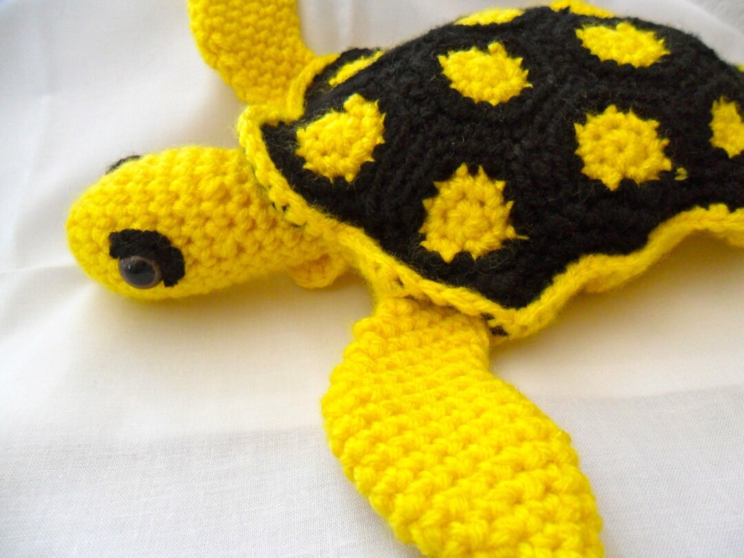 Yellow Sea Turtle Plush - Yellow Sea Turtle Plushie - Yellow Sea Turtle ...