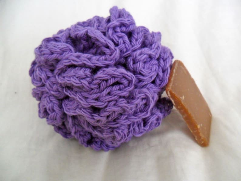 Purple Bath Puff Purple Bath Pouf Purple Bath Loofah - Etsy