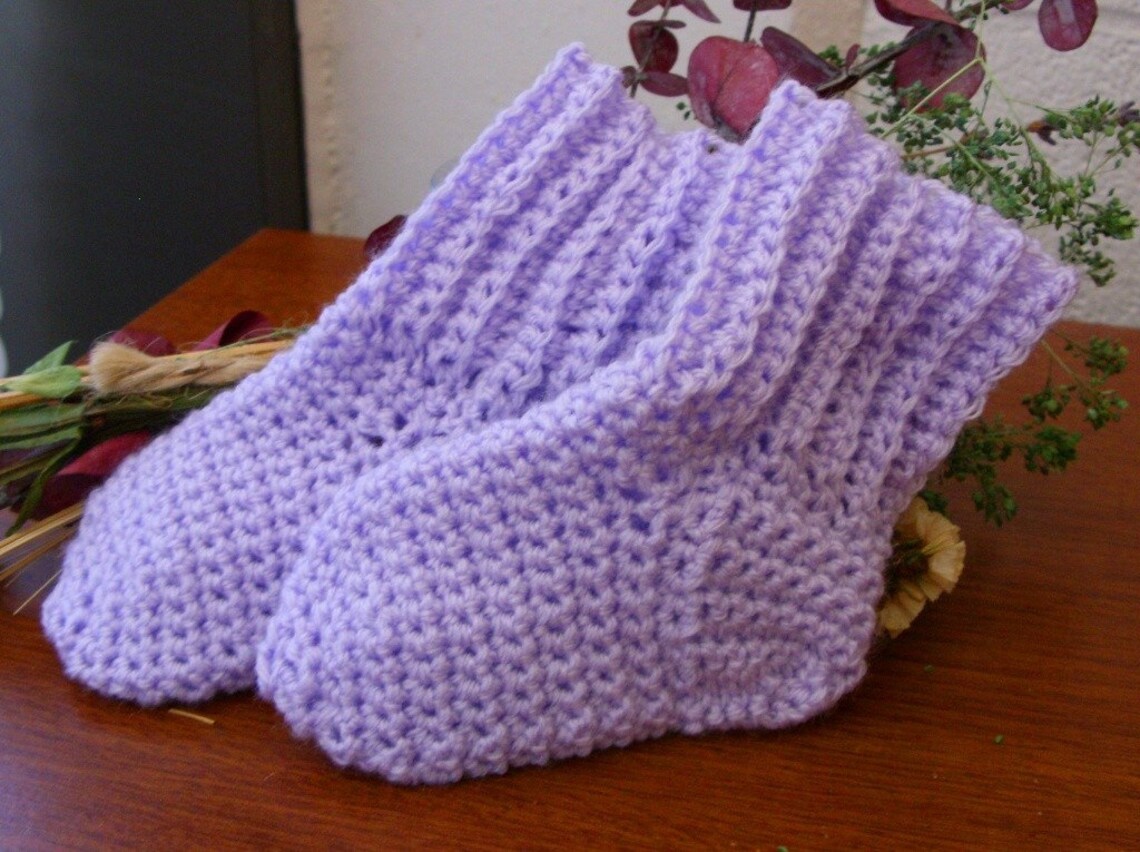Purple Baby Socks - Purple Baby Crew Socks - Lavender Baby Socks ...