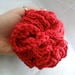 Red Bath Pouf - Red Bath Puff - Red Bath Loofah - Red Cotton Bath Pouf ...