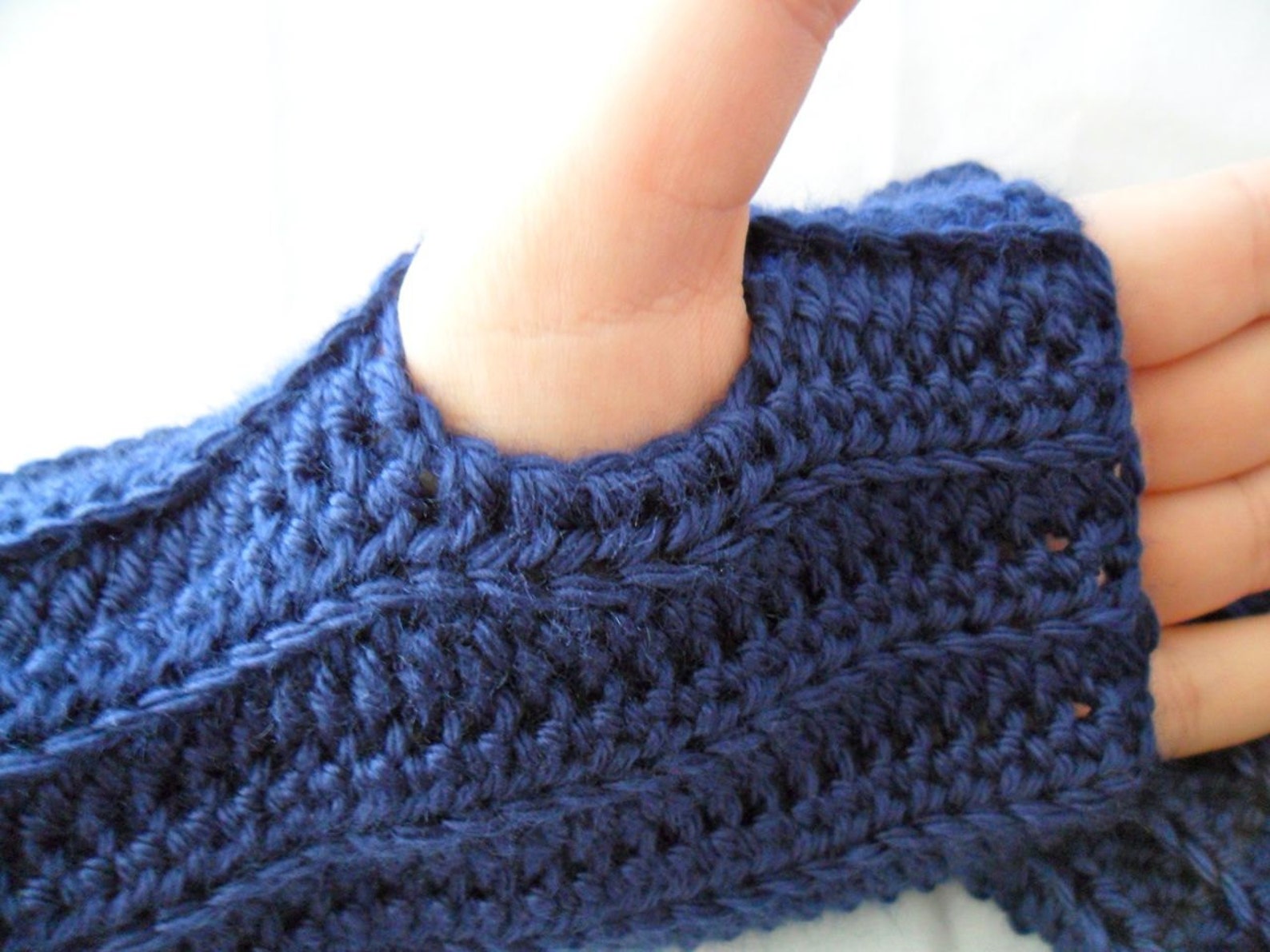 Navy Fingerless Gloves Blue Fingerless Gloves Navy - Etsy