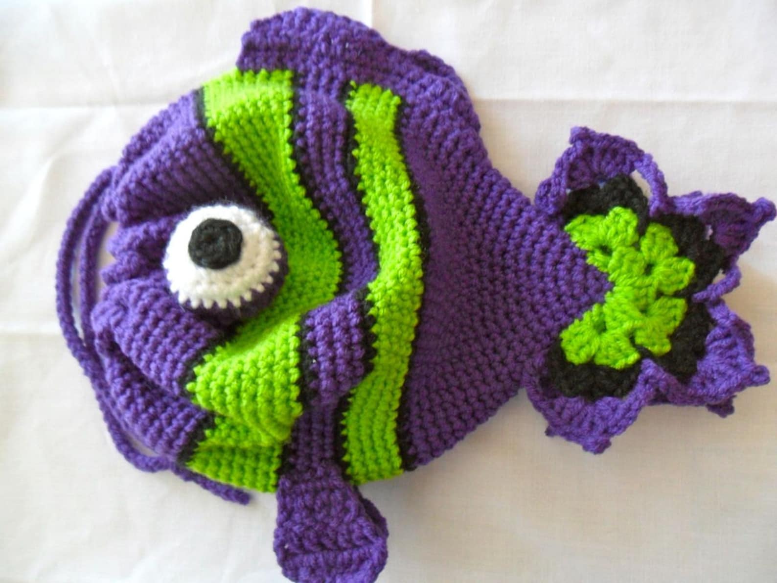 Fish Drawstring Purse Fish Purse Clownfish Purse - Etsy