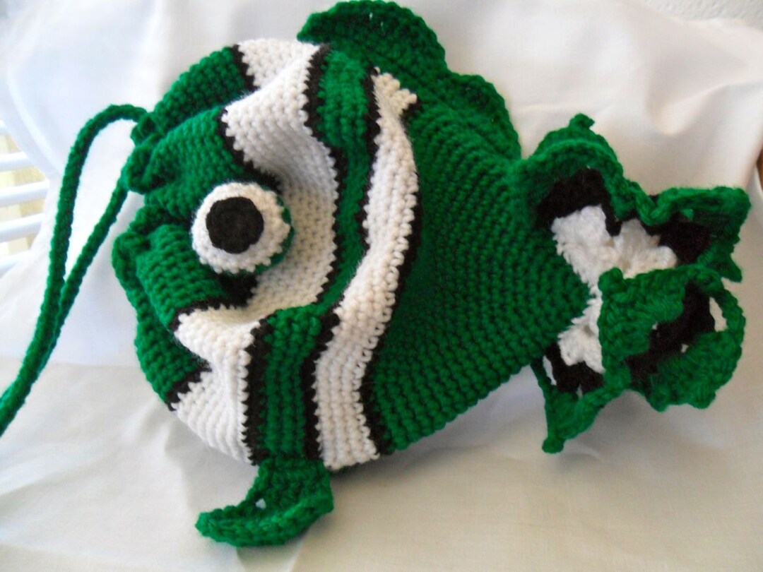 Green Drawstring Fish Purse - Green Drawstring Fish Bag - Green ...
