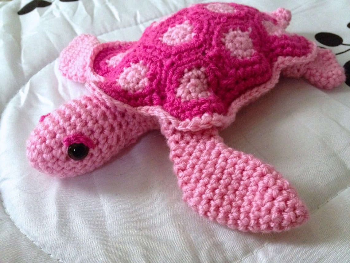 Pink Sea Turtle Plush Pink Sea Turtle Stuffed Animal Pink | Etsy