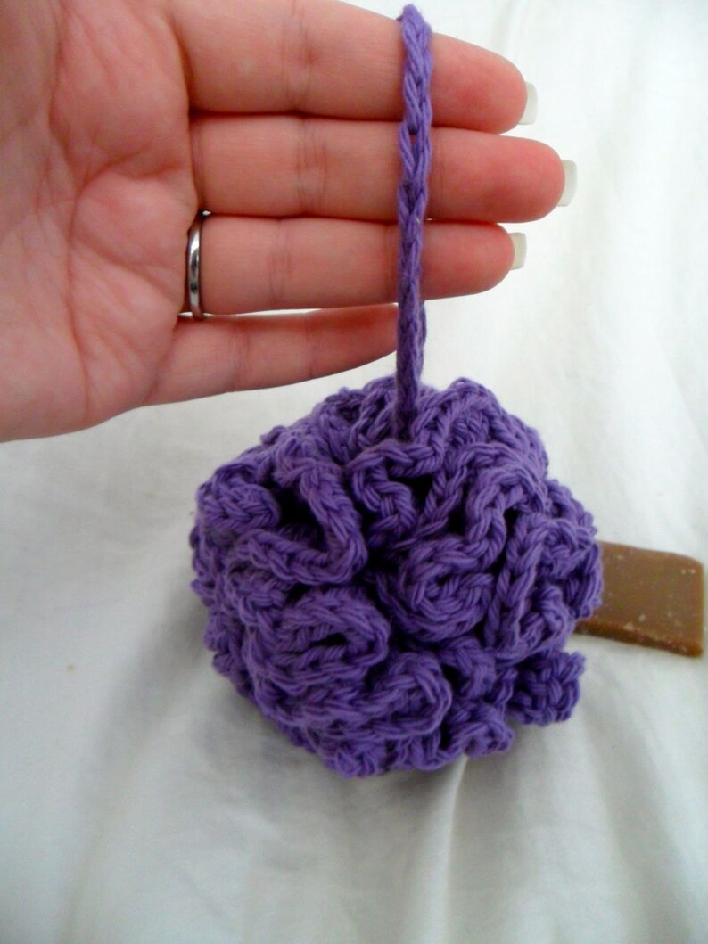 Purple Bath Puff Purple Bath Pouf Purple Bath Loofah - Etsy