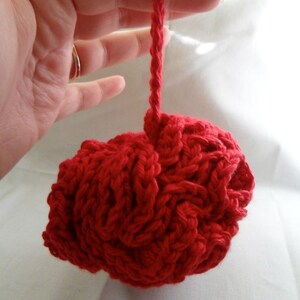 Red Bath Pouf - Red Bath Puff - Red Bath Loofah - Red Cotton Bath Pouf ...