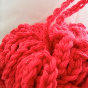 Red Bath Pouf - Red Bath Puff - Red Bath Loofah - Red Cotton Bath Pouf ...