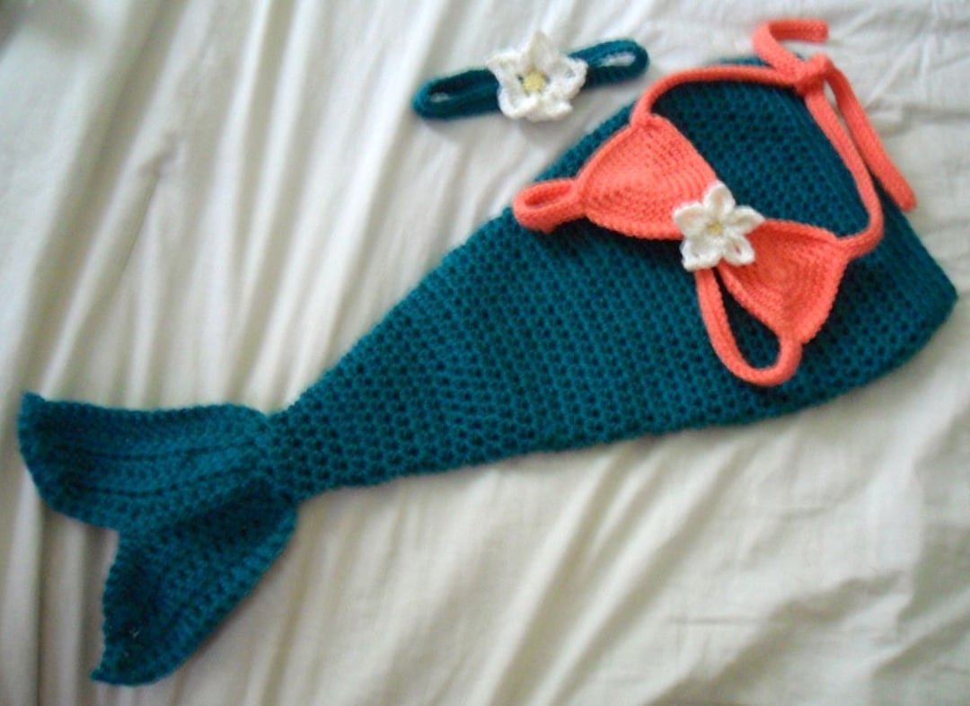 Baby Mermaid Costume - Baby Mermaid Outfit - Baby Mermaid Photo Prop ...