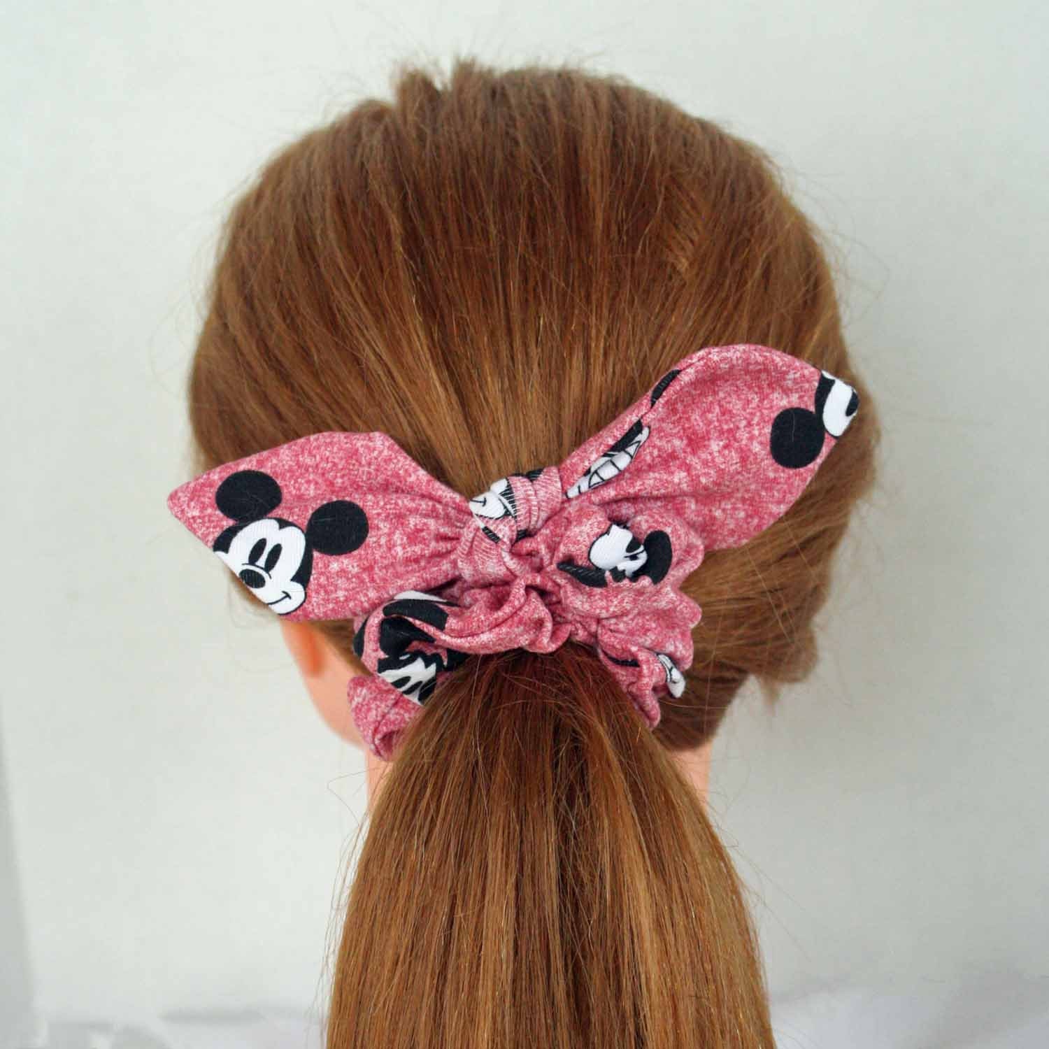 Disney Mickey Mouse Knit Knotted Scrunchie Hair Tie Disney - Etsy