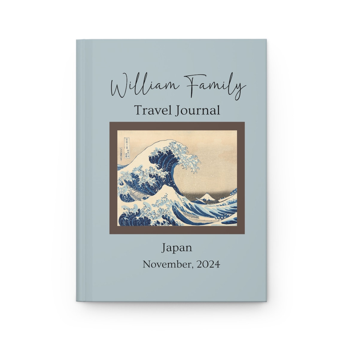 Personalized Japan Travel Journal: Kanagawa Wave Hardcover Notebook - Etsy