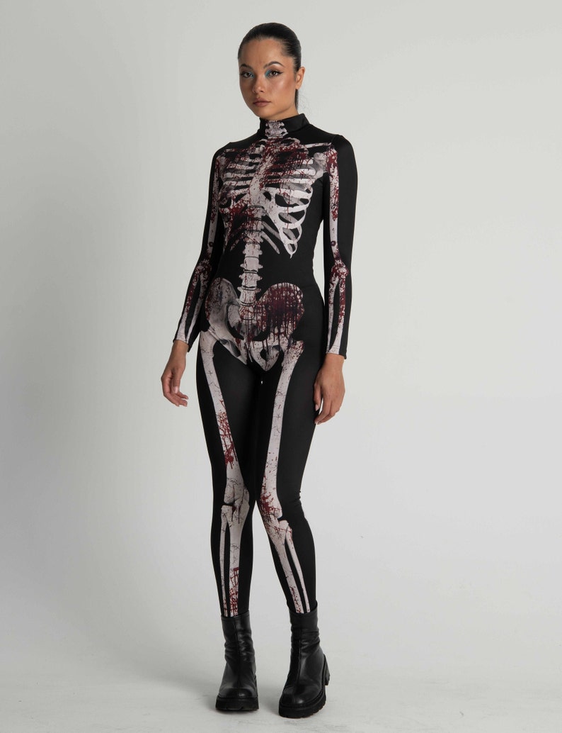 Bloody Skeleton Halloween Costume Women, Get Your Spooky Vibes With ...