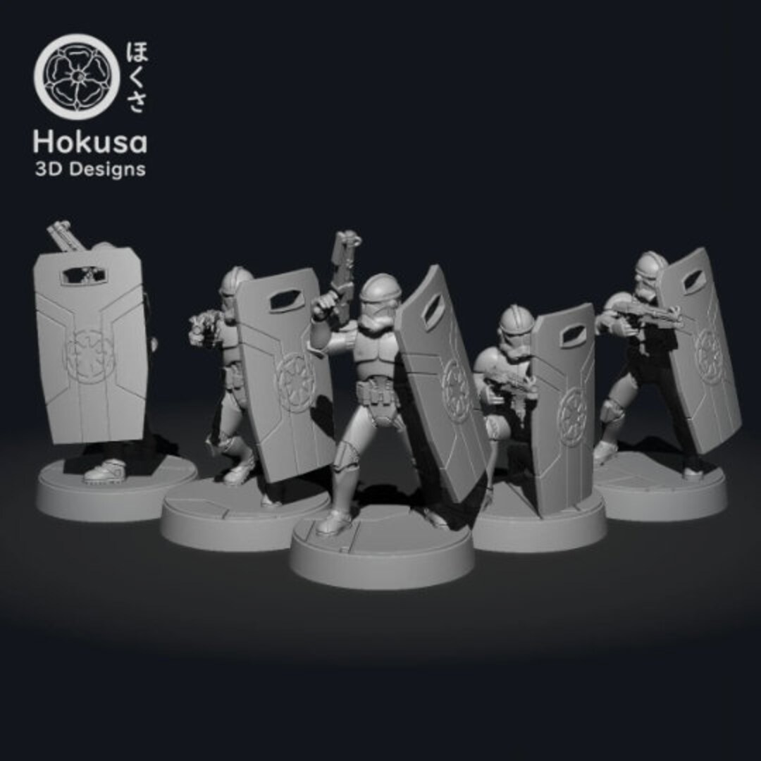 REPUBLIC RIOT TEAM - (8x Models)- Legion Compatible - 32mm Scale ...