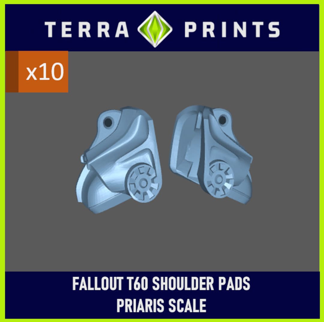 T60 Power Armor Shoulder Pads - FALLOUT - (10x Total Bits) - Compatible ...