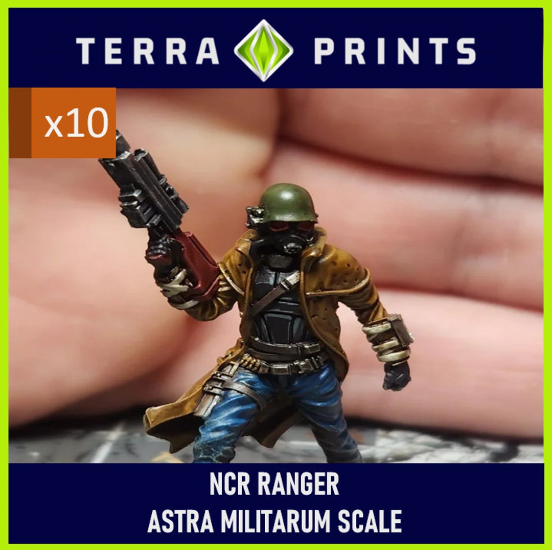 NCR RANGER Power Armor Helmet - FALLOUT - Model Bit (10x) - Compatible ...