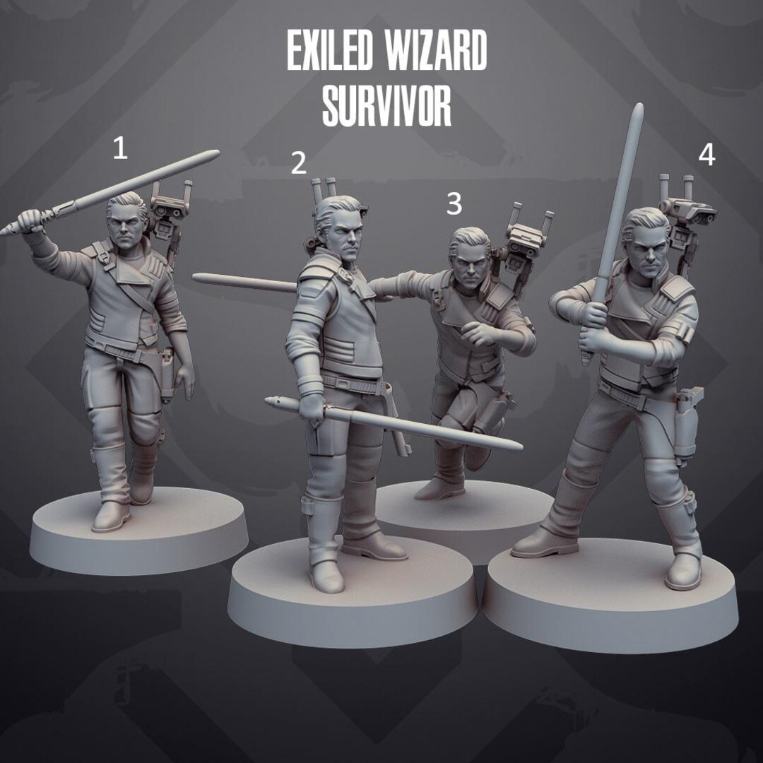 EXILED WIZARD SURVIVOR - (model 1x) - Legion Compatible - 32mm Scale ...