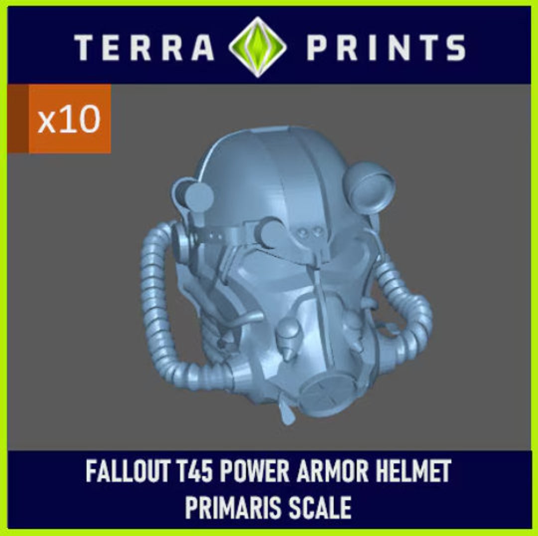 T45 Power Armor Helmet - FALLOUT - (10x Total Bits) - Compatible With ...