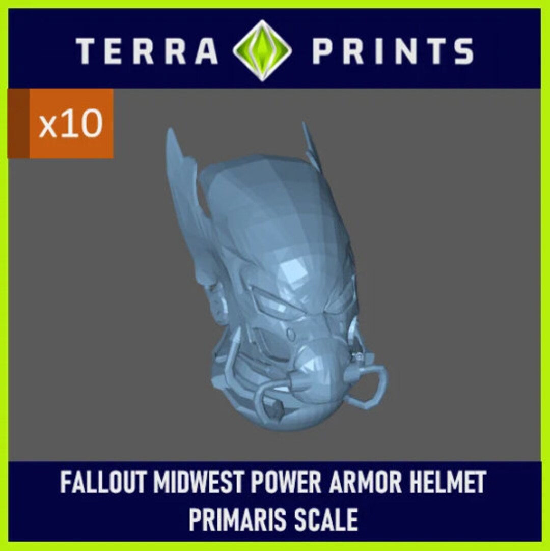 MIDWEST Power Armor Helmet - FALLOUT - (10x Total Bits) - Compatible ...