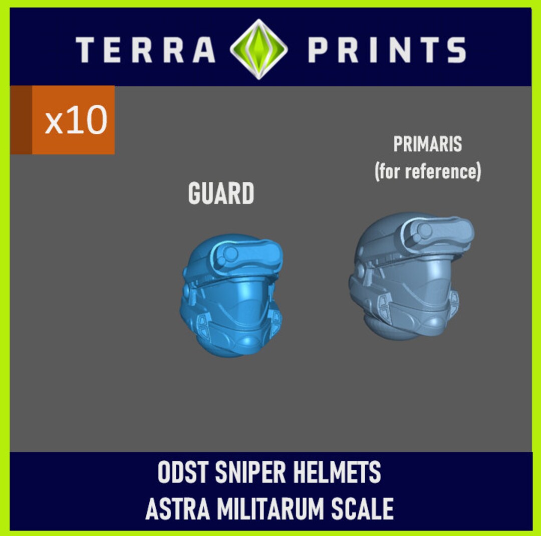 ODST SNIPER Halo Helmet -GUARD Size - Model Bit (10x) - Compatible With ...