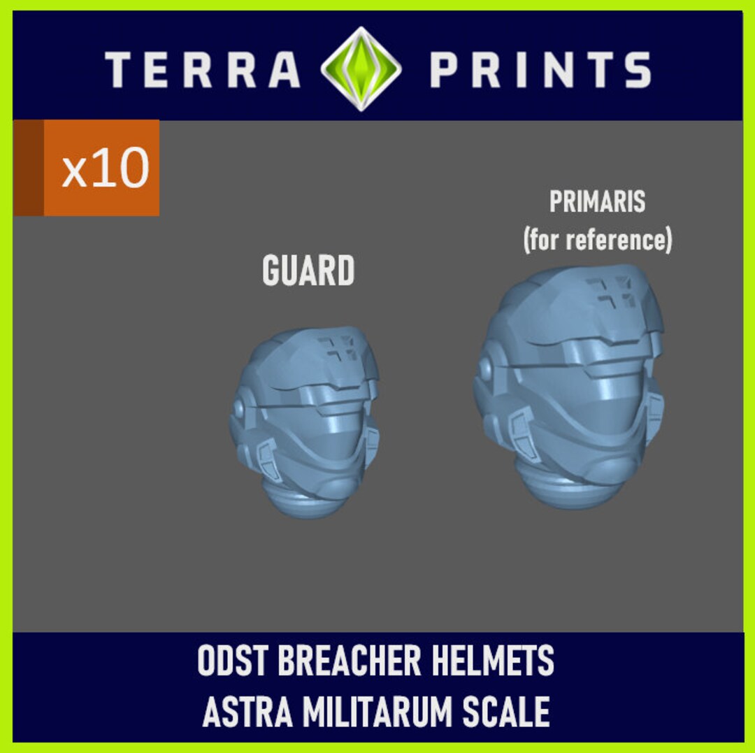 ODST BREACHER Halo Helmet -GUARD Size - Model Bit (10x) - Compatible With Cadians - Etsy