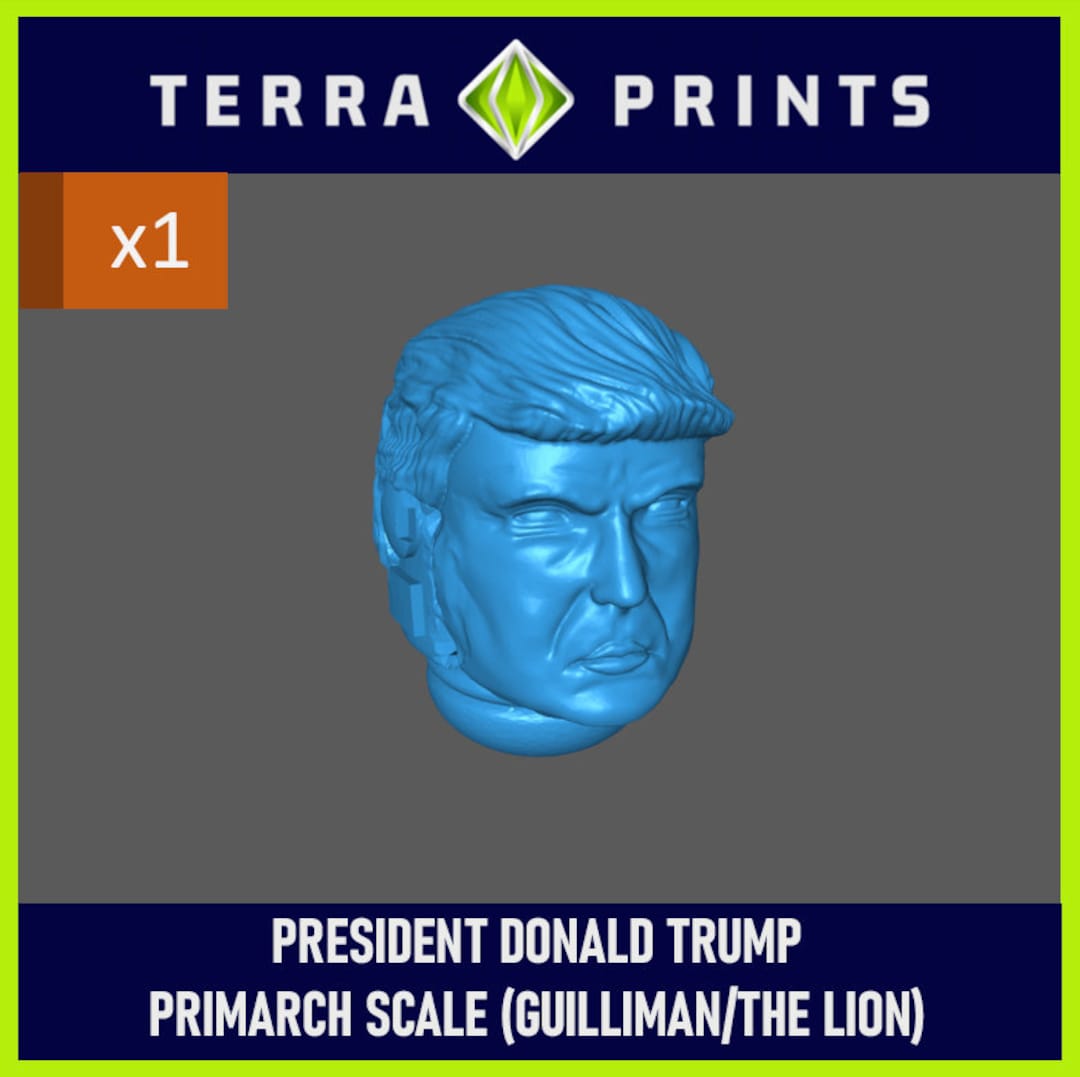 DONALD TRUMP Head - PRESIDENT 45 / 47 - Primarch Scale - (1x Total Bit ...