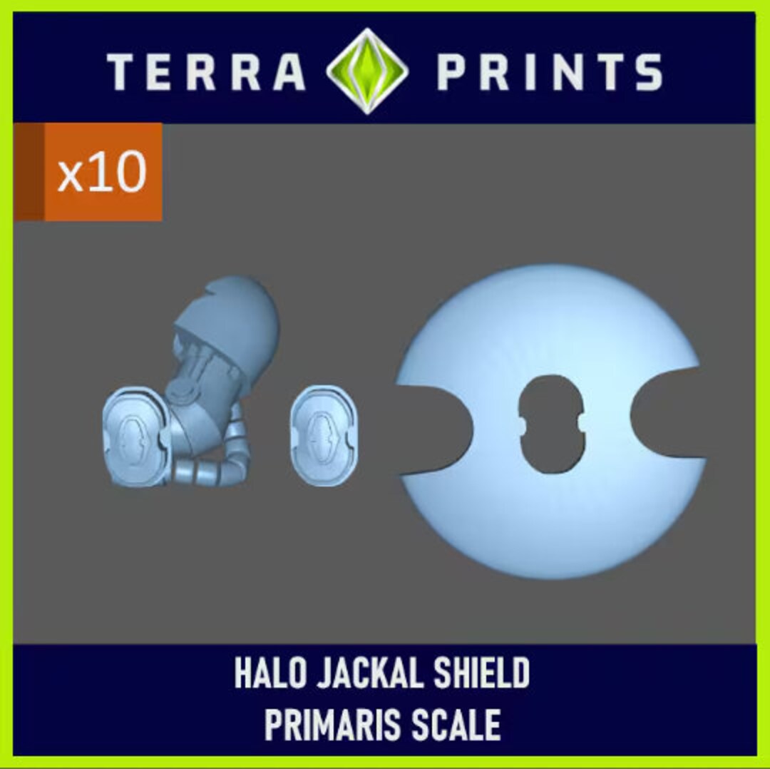 JACKAL SHIELD - HALO - (x10 Bits) Compatible With Space Primary Marines ...