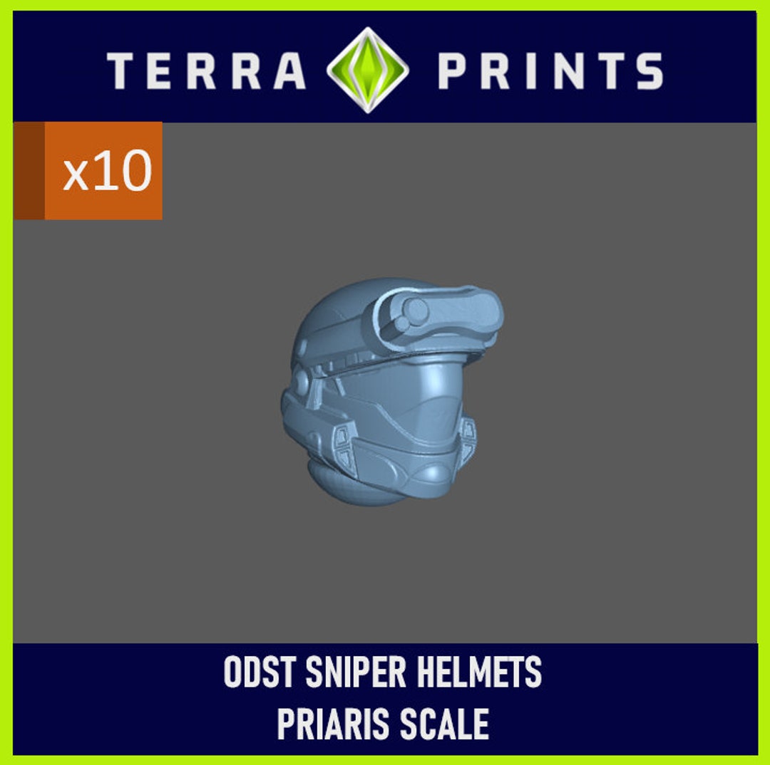 ODST SNIPER Halo Helmet - MODEL Bit (10x) - Compatible With Sm Marines ...