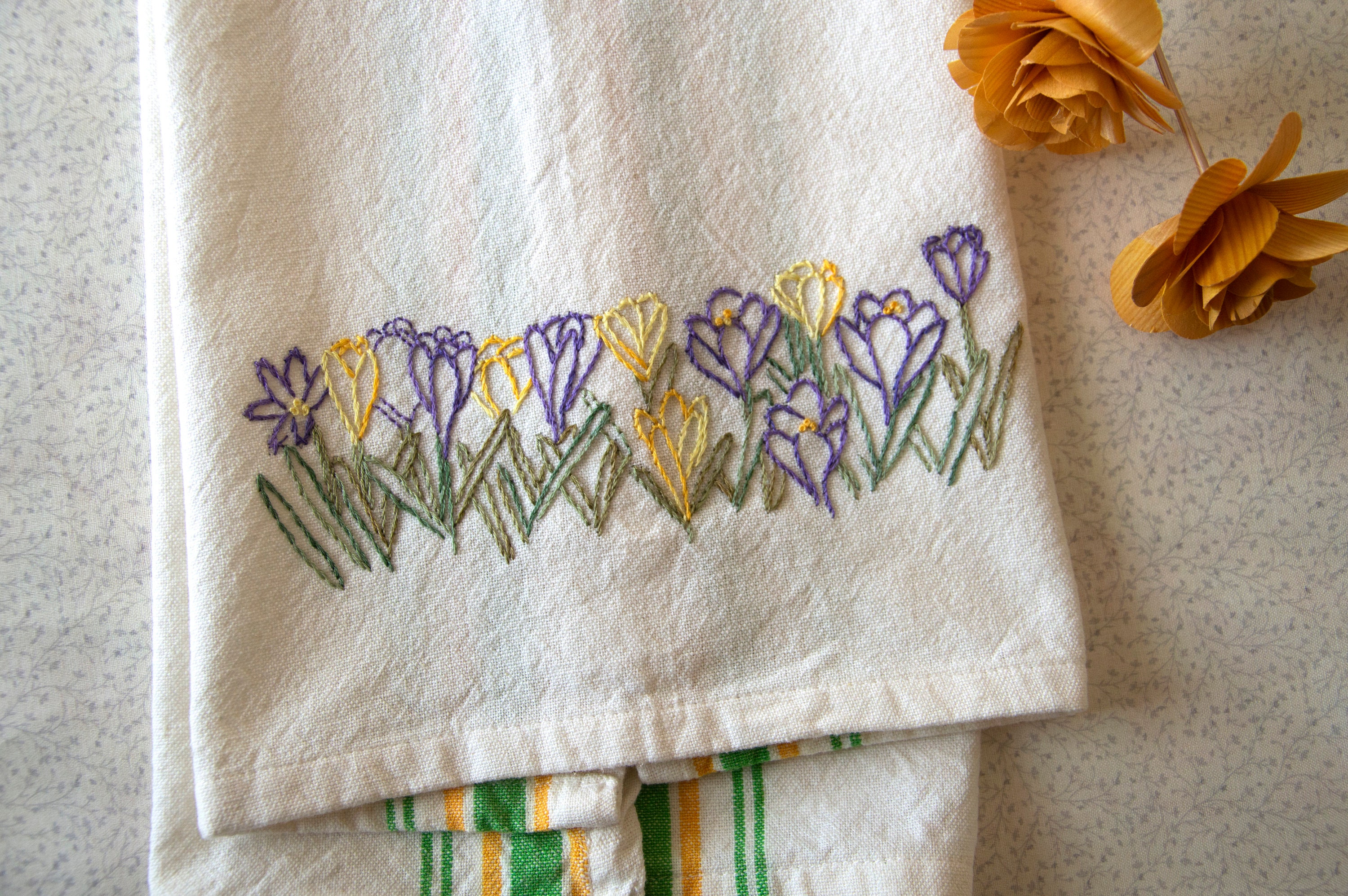 Crocus Flowers Hand Embroidery PDF Pattern Instant Download - Etsy