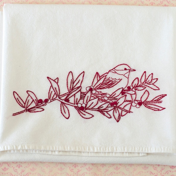 Redwork Embroidery - Etsy
