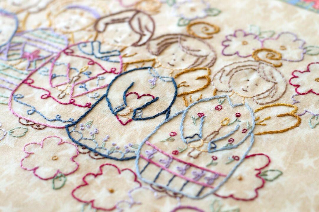 Angel Friends Hand Embroidery Pattern Instant Digital Download - Etsy