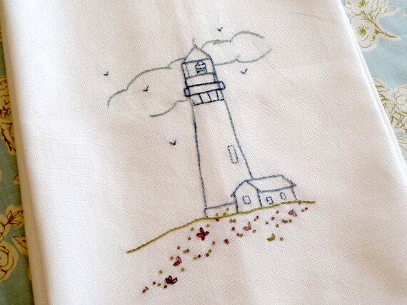 Lighthouse Hand Embroidery PDF Pattern Digital Download - Etsy