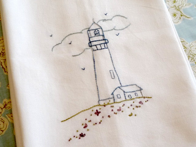 Lighthouse Hand Embroidery PDF Pattern Digital Download - Etsy