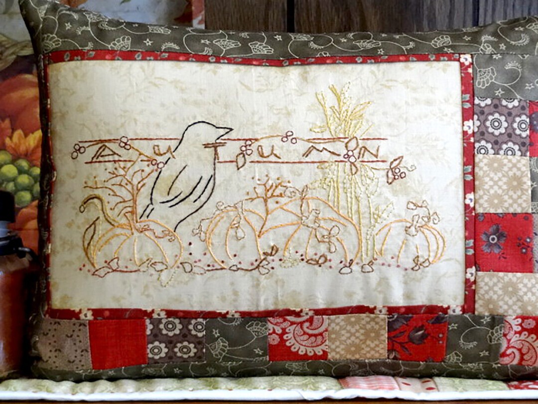 Autumn Crow Hand Embroidery PDF Pattern Instant Digital - Etsy