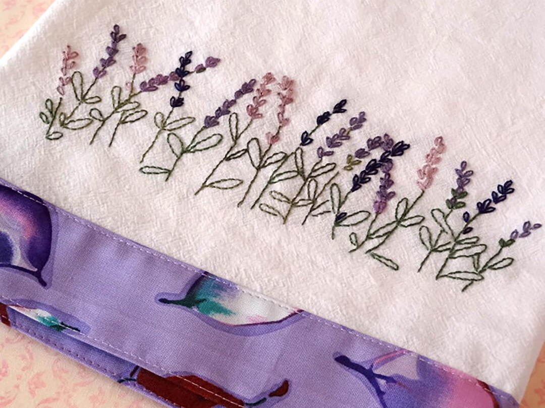 Lavender Flowers Hand Embroidery PDF Pattern Instant Download Medicinal ...