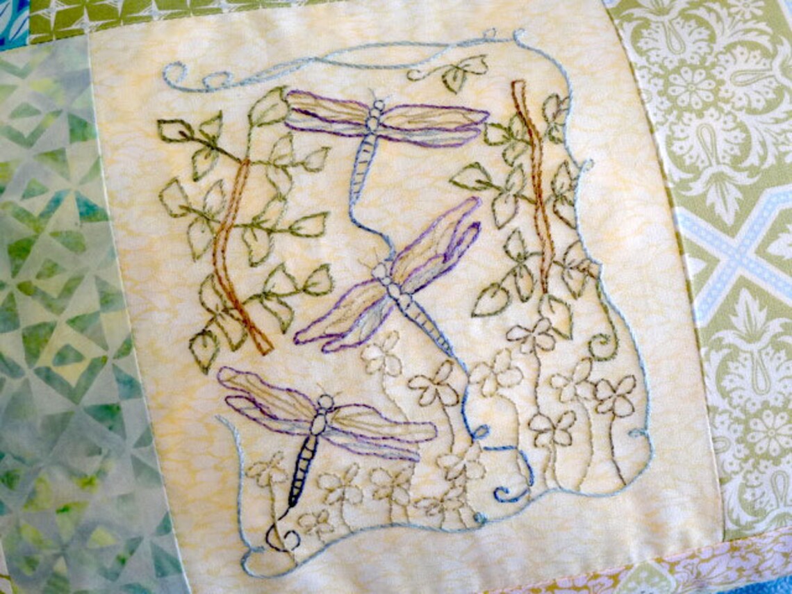 Dragonflies Hand Embroidery PDF Pattern Instant Download - Etsy