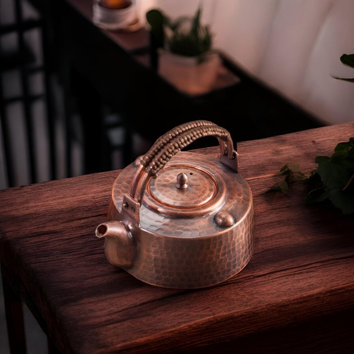 Pure Copper Teapot / Hammered Copper Kettle/ Handmade Copper Teapot ...