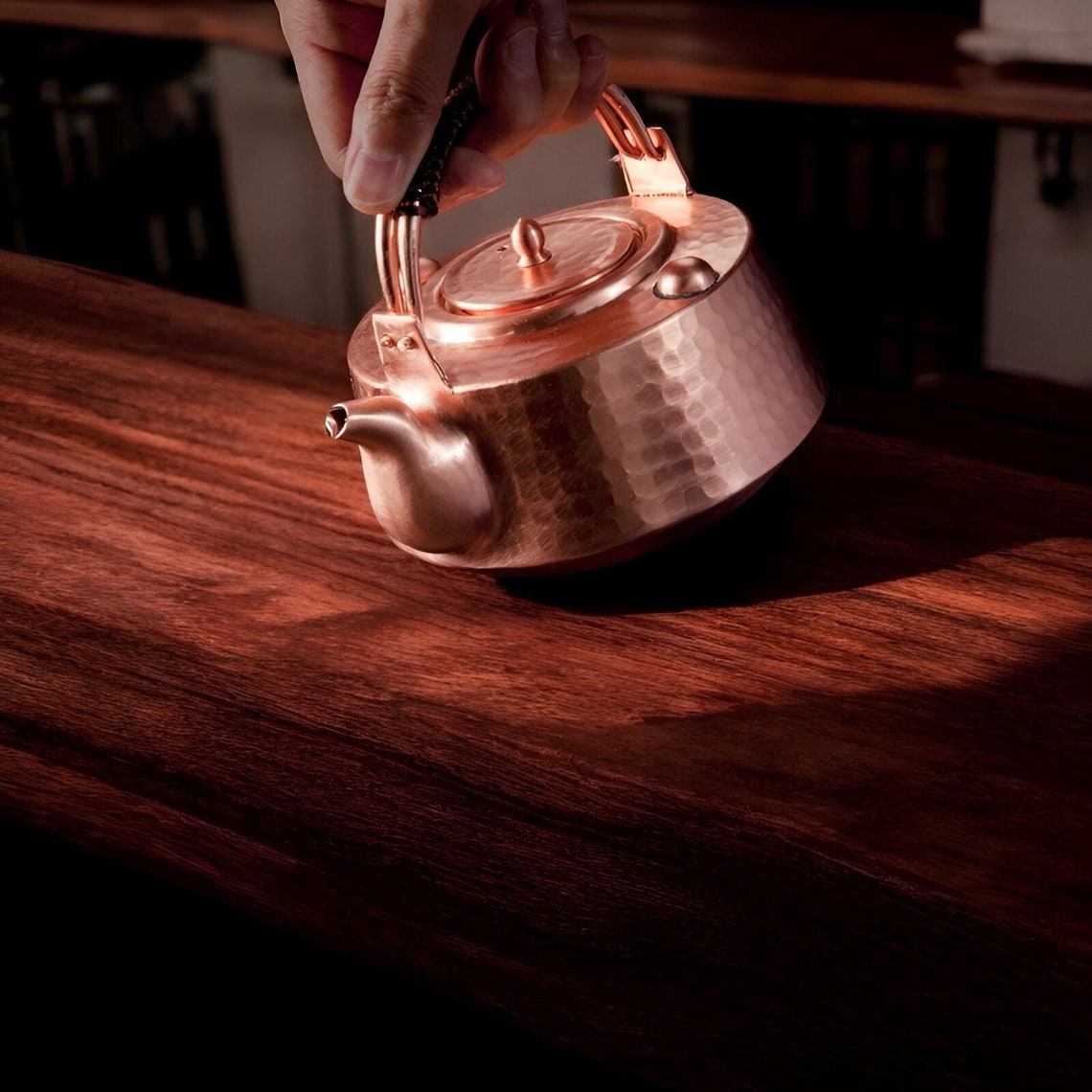Pure Copper Teapot / Hammered Copper Kettle/ Handmade Copper Teapot ...