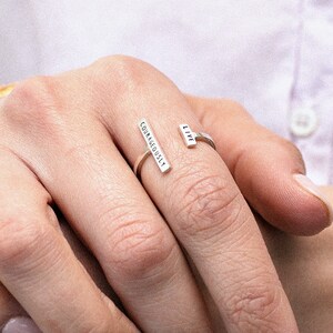 Personalized Adjustable Ring | Double Adjustable Inspiring ...